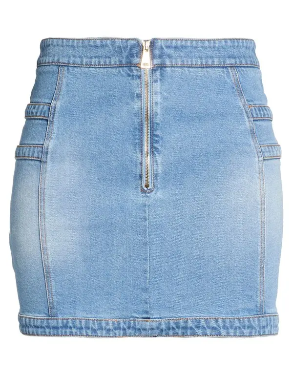 Versace Denim Flared Mini Skirt