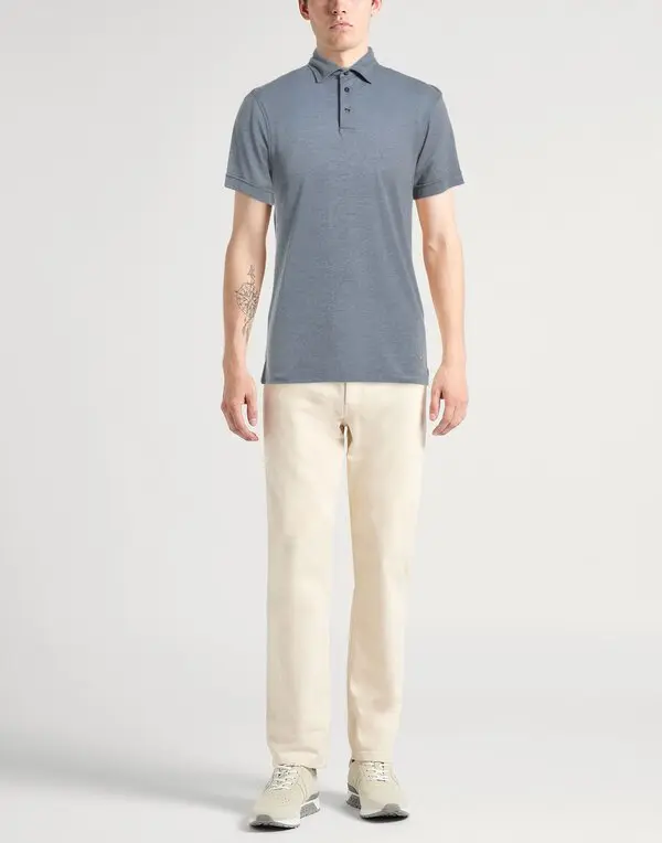 HACKETT Polo Shirt Size Wool, Cotton - Grey