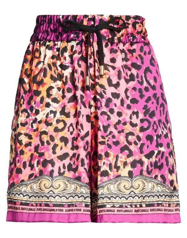 Just Cavalli Leopard-print Satin Shorts