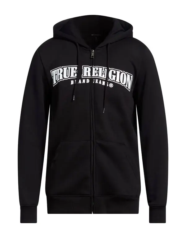 True Religion Full Zip Fleece Hoodie - Black