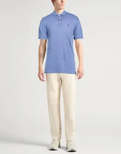 HACKETT Polo Shirt Size Linen - Blue