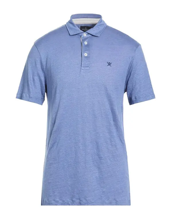 HACKETT Polo Shirt Size Linen - Blue