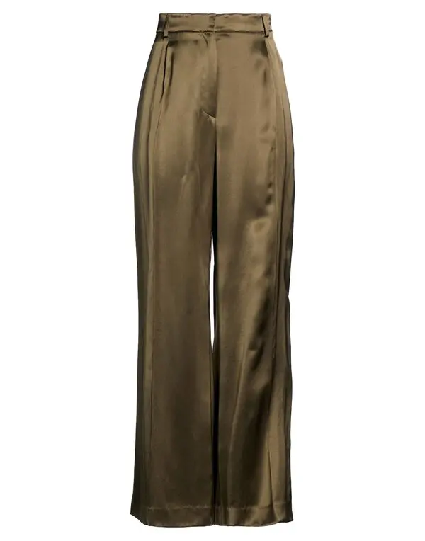 Officine Générale Military Viscose Wide-leg Pants