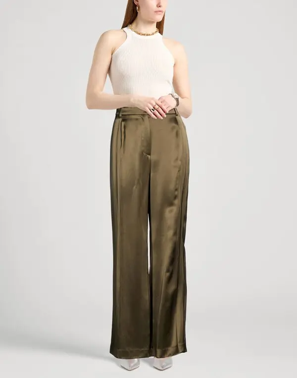 Officine Générale Military Viscose Wide-leg Pants