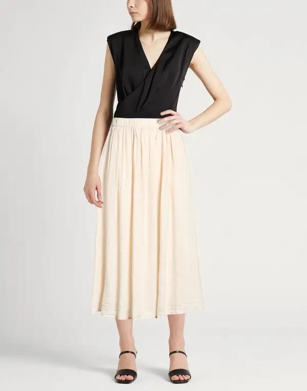 Peserico Midi Linen Flared Skirt