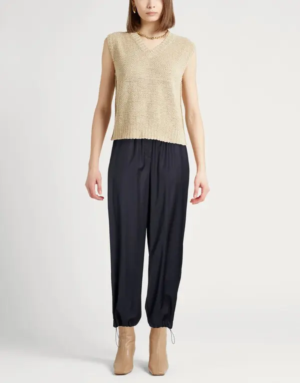 Peserico Midnight Merino Wool Relaxed Fit Pants