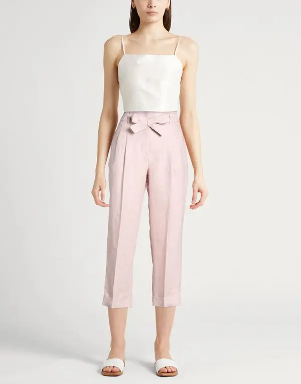 Peserico Tapered Pants In Linen, Viscose, And Silk