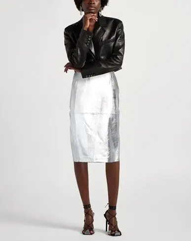 Ba&sh Midi Lambskin Wrap Skirt
