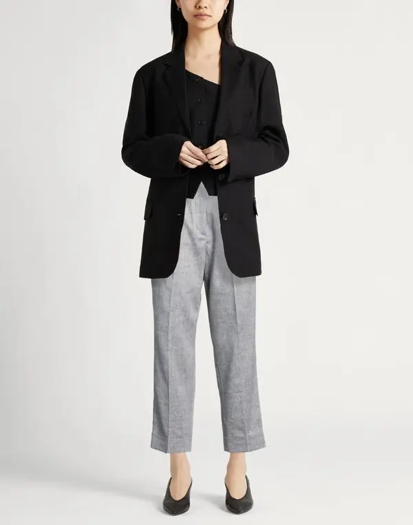 Peserico Tapered Linen-virgin Wool Pants