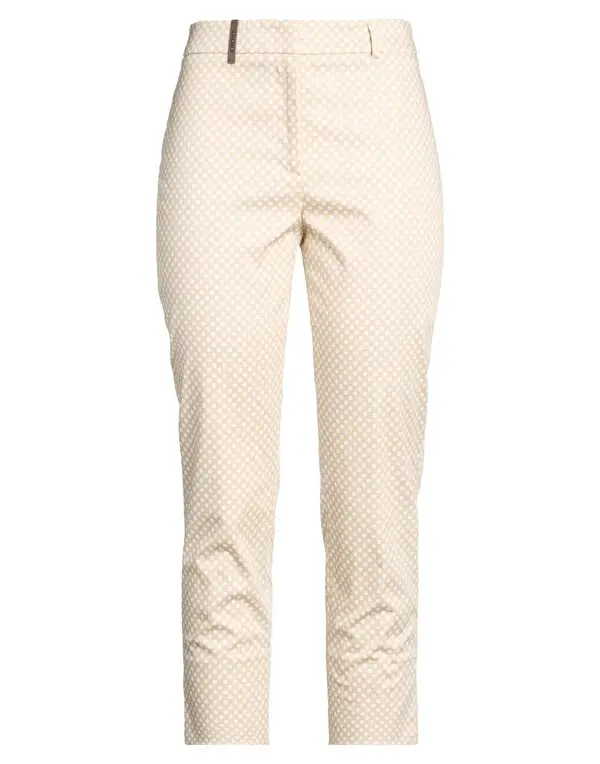 Peserico Tapered Polka-dot Pants - Beige
