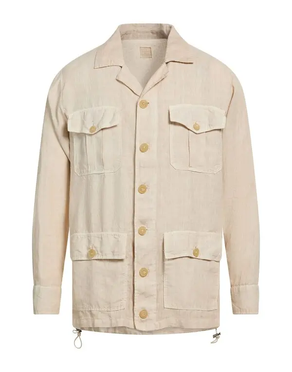 120% Lino Shirt Size Linen - Beige