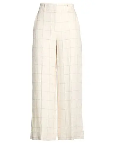 Peserico Wide-leg Linen Trousers - Cream