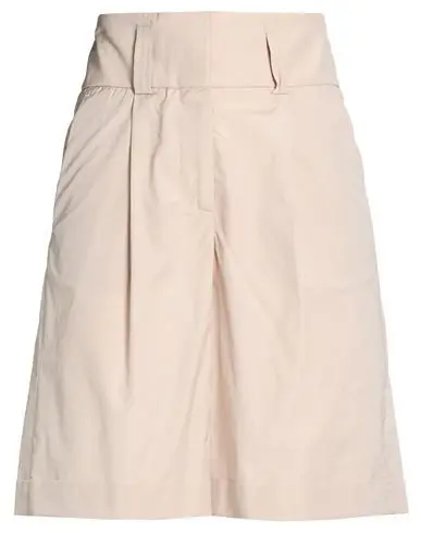 Peserico Solid High-waisted Shorts - Beige