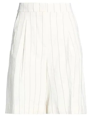 Peserico Striped High-waisted Shorts