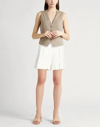 Peserico Striped High-waisted Shorts