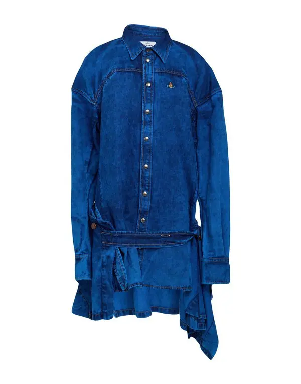 vivienne westwood denim dress Vivienne Westwood Meghan Denim Shirt Dress In Blue - 30% Off
