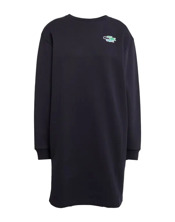 Lacoste Cotton Crewneck Long Sleeve Mini Dress