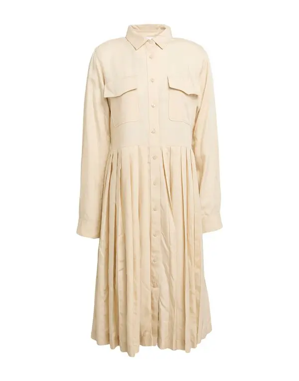 Lacoste Midi Shirt Dress - Beige