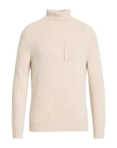 Fedeli Virgin Wool Cashmere Turtleneck - Beige