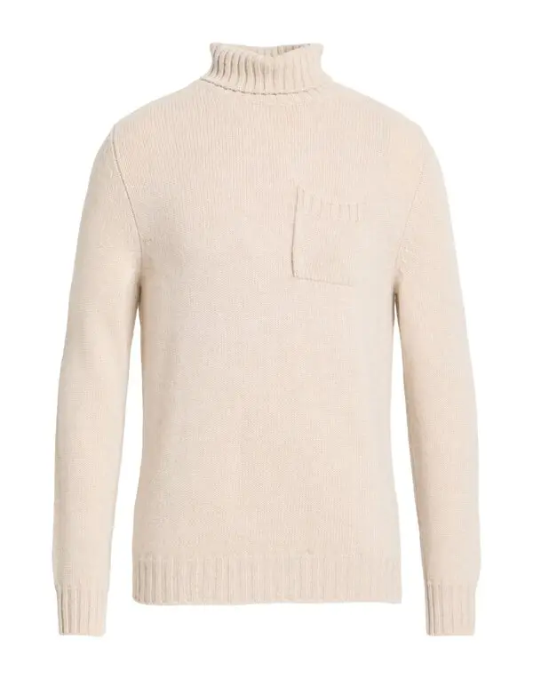 Fedeli Virgin Wool Cashmere Turtleneck - Beige