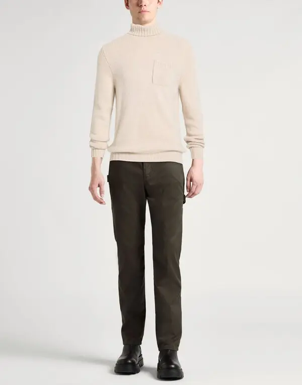 Fedeli Virgin Wool Cashmere Turtleneck - Beige