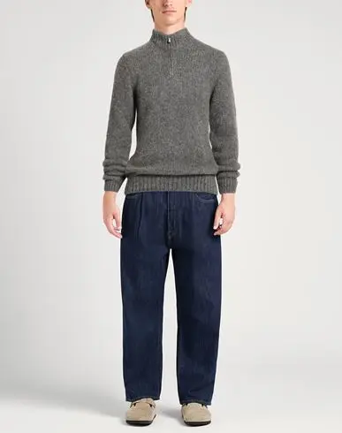 Eleventy Cashmere, Alpaca Wool, And Silk Half-zip Sweater - Grey