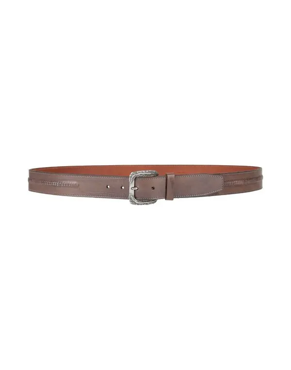 John Varvatos Leather Belt With Buckle Fastening - Beige