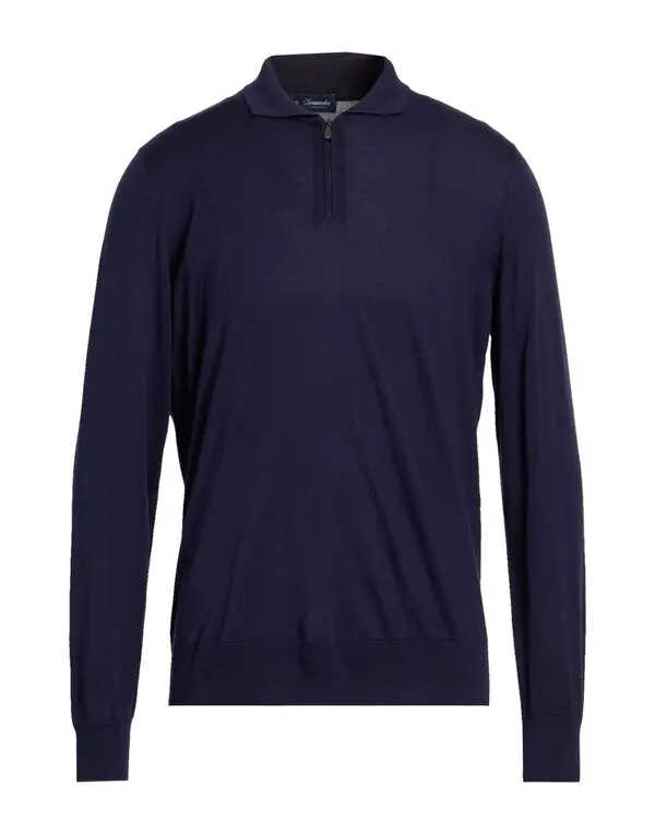 DRUMOHR Knitted Silk Sweater - Navy
