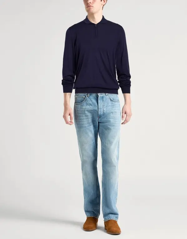 DRUMOHR Knitted Silk Sweater - Navy
