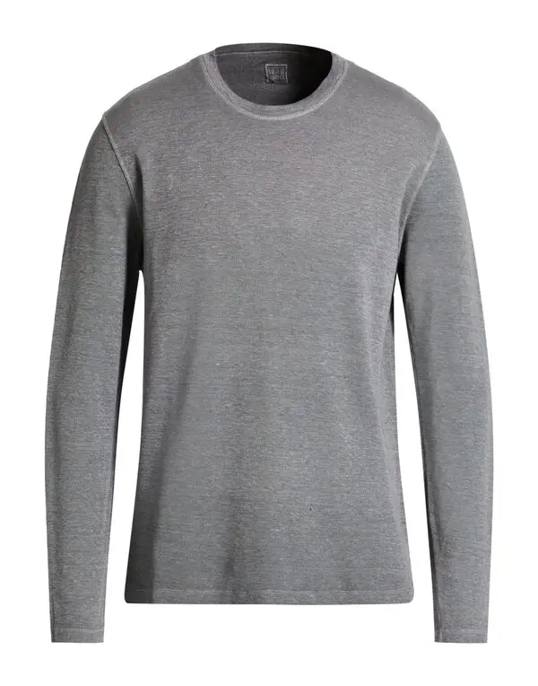 120% Lino Lightweight Knit Sweater - Grey