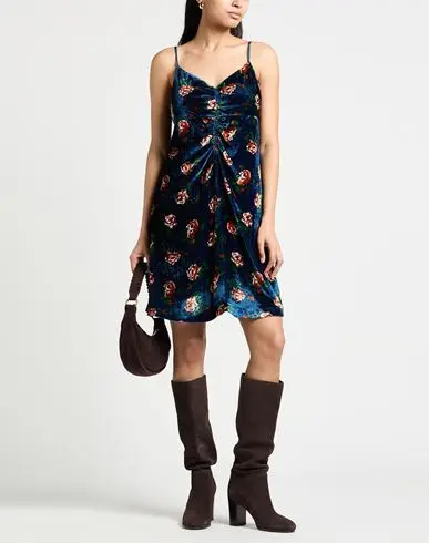 Kenzo Floral Print Velvet Bodycon Mini Dress