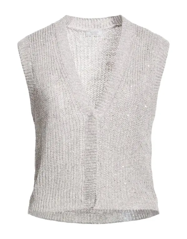 Peserico Mélange Knit Sleeveless Cardigan