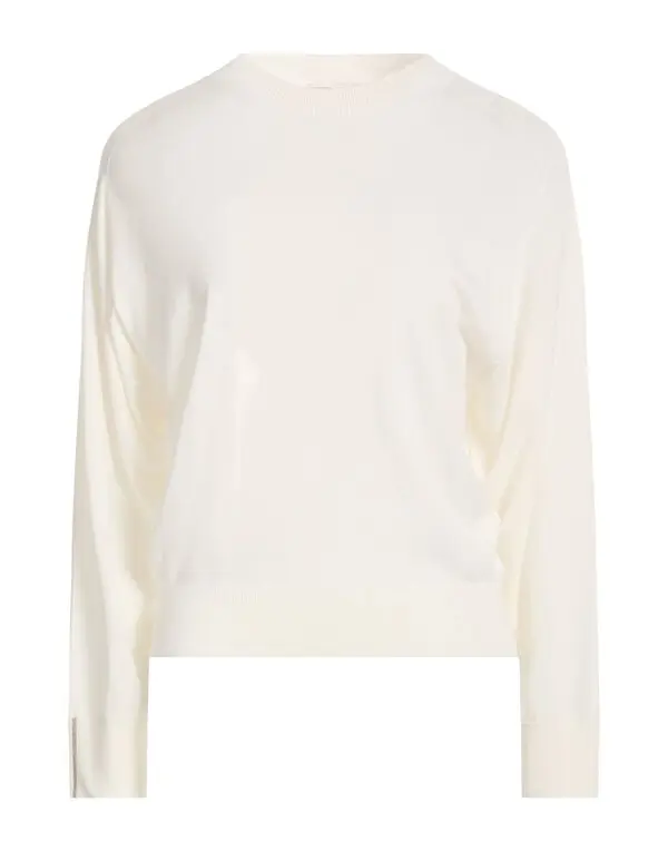 Peserico Merino Wool Crewneck Sweater - White