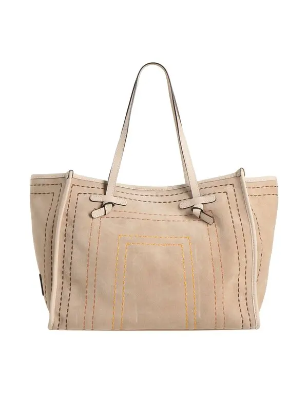 GIANNI CHIARINI Leather Shopper Bag - Beige
