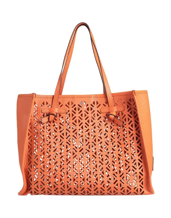 GIANNI CHIARINI Marcella Club Leather Handbag - Coral