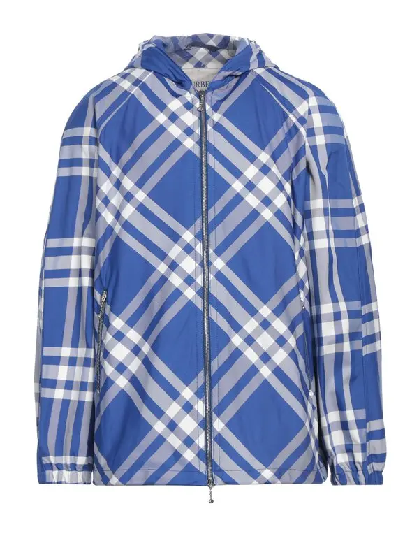 Burberry Check Print Hooded Zip-up Windbreaker