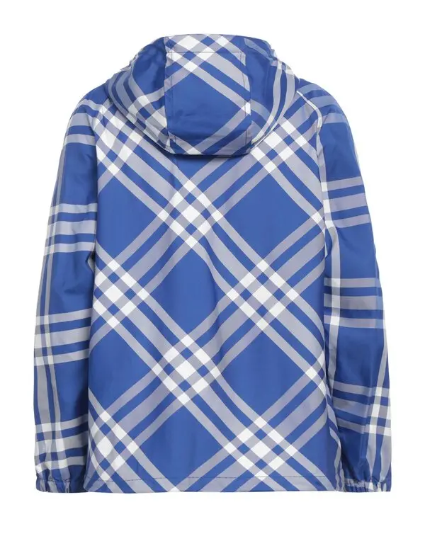 Burberry Check Print Hooded Zip-up Windbreaker