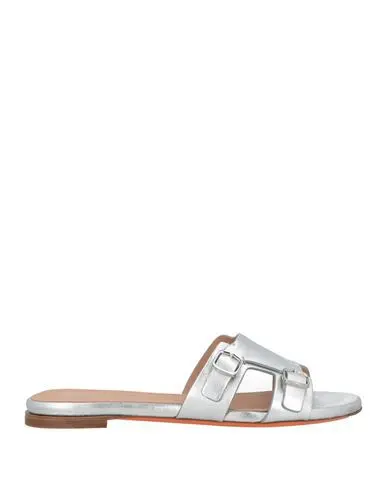 Santoni Leather Sandals - Silver