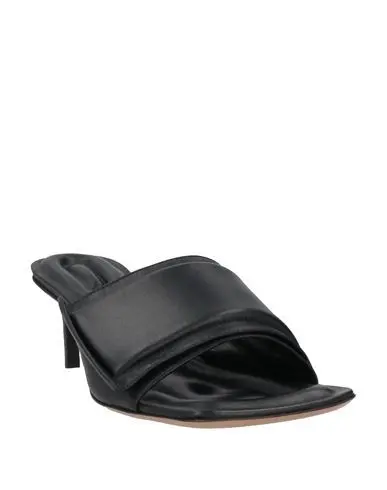 Jacquemus Chocolate Leather Slide Sandals With Spike Heel