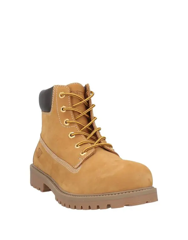 DOCKSTEPS Leather Lace-up Ankle Boots - Beige