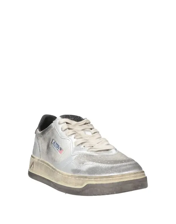AUTRY Leather Low-top Sneakers - Silver