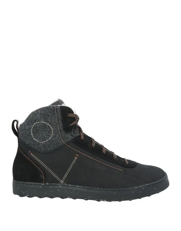 DOLOMITE High-top Sneakers In Leather And Textile Fibers - Black