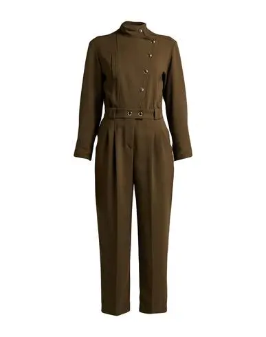 Ba&sh Jumpsuit In Twill With Snap Fastenings - Beige