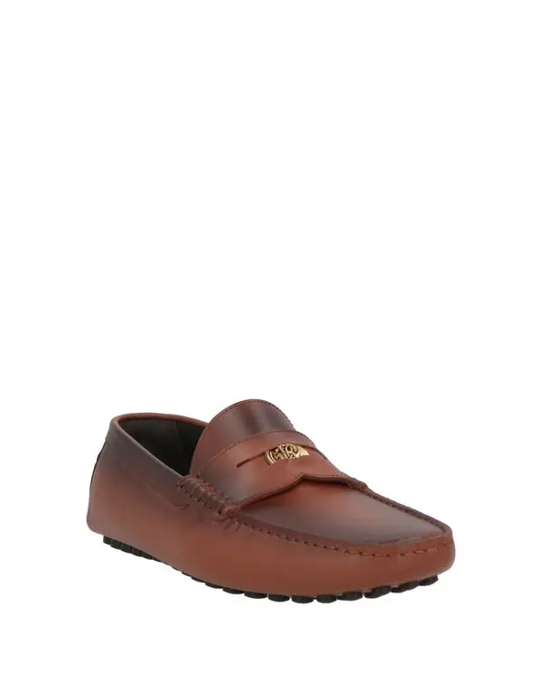 Roberto Cavalli Loafers In Calfskin Leather - Brown