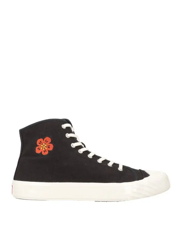 Kenzo High-top Sneakers With Embroidered Logo - Black