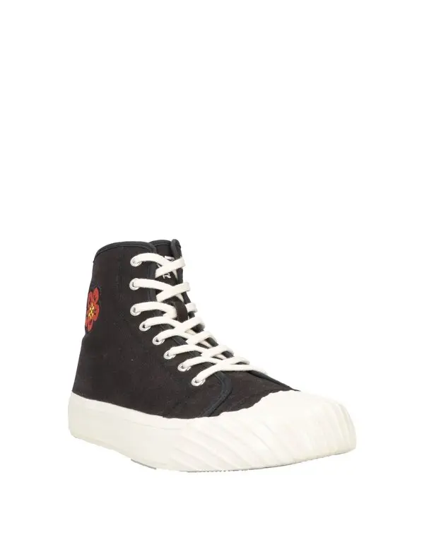 Kenzo High-top Sneakers With Embroidered Logo - Black