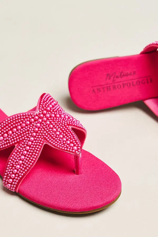 Matisse Sand Dollar Beaded Sandals - Pink