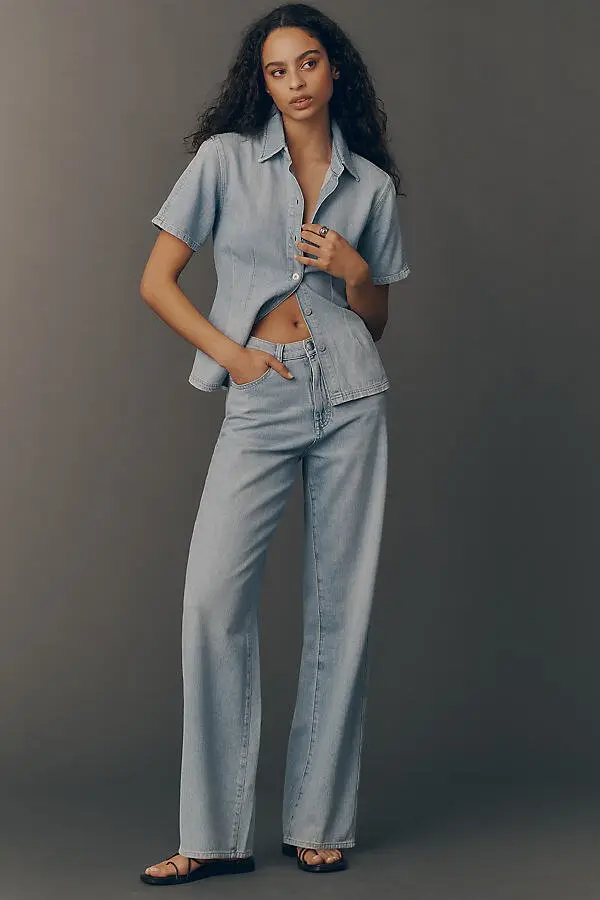 DL1961 Joice Aura Shirt Top - Beachfront Aura