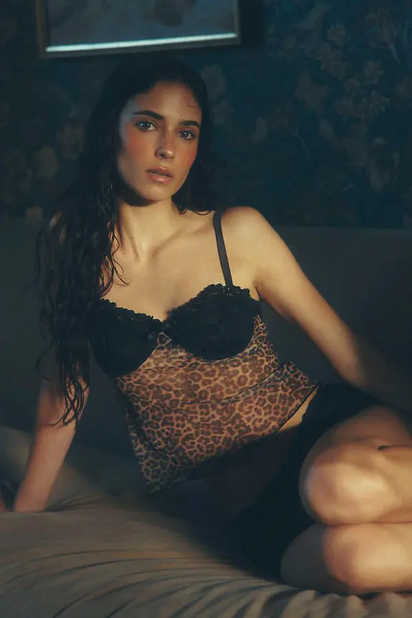 KAT THE LABEL Alix Cami - Leopard