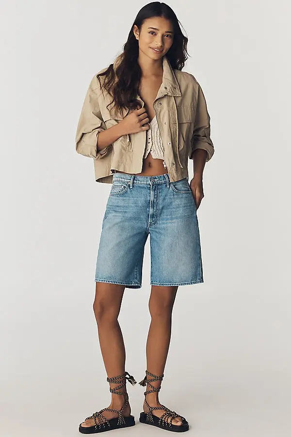 MOTHER Undercover Bermuda Denim Shorts - Last Bite